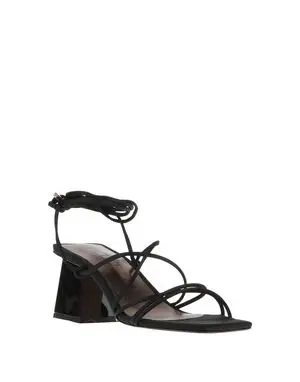 NCUB Sandals With Ties At Ankle - Black
