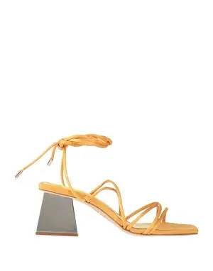 NCUB Sandals With Ties At Ankle Yellow