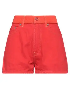 GANNI Denim Shorts - Red