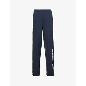 ROTATE BY BIRGER CHRISTENSEN Wide-leg High-rise Organic-cotton Jogging Bottoms