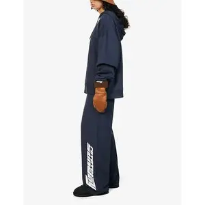 ROTATE BY BIRGER CHRISTENSEN Wide-leg High-rise Organic-cotton Jogging Bottoms