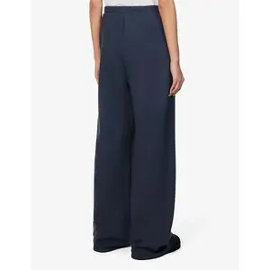 ROTATE BY BIRGER CHRISTENSEN Wide-leg High-rise Organic-cotton Jogging Bottoms