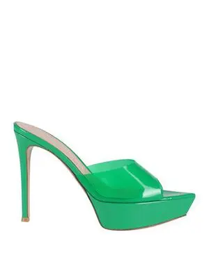 GIANVITO ROSSI Sandals In Rubber And Soft Leather Green