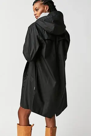 Rains Long Jacket - Black