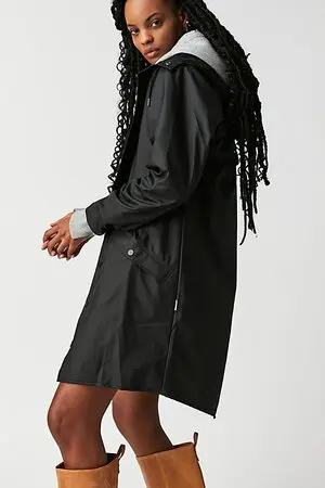 Rains Long Jacket - Black