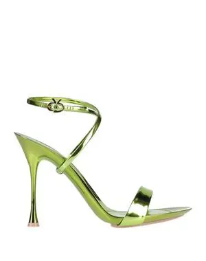 GIANVITO ROSSI Metallic Leather Sandals - Green