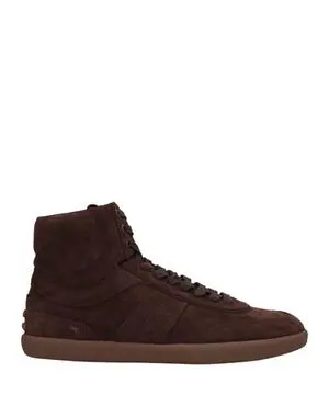 TOD'S Military Leather High-top Sneakers - Brown
