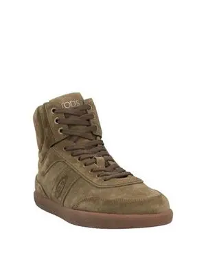 TOD'S Military Leather High-top Sneakers - Green