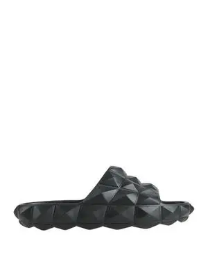 Valentino Garavani Rubber Pool Slides Black