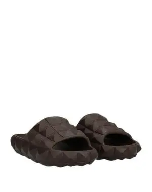 Valentino Garavani Rubber Pool Slides - Brown