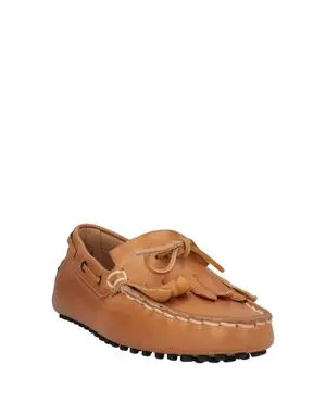 TOD'S Leather Loafers With Fringe Detail - Brown