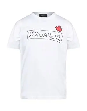 Dsquared2 Man T-shirt Black Size Xs Cotton White