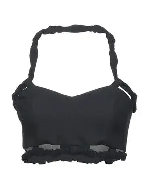 GANNI Organic Cotton Crop Top - Black