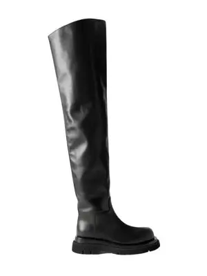 Bottega Veneta Cuissard Leather Over-the-knee Boots