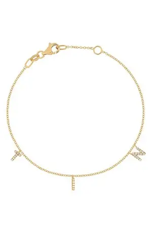 Bony Levy Icon Personalized Diamond Charm Bracelet - 18k Yellow Gold - 3 Charms