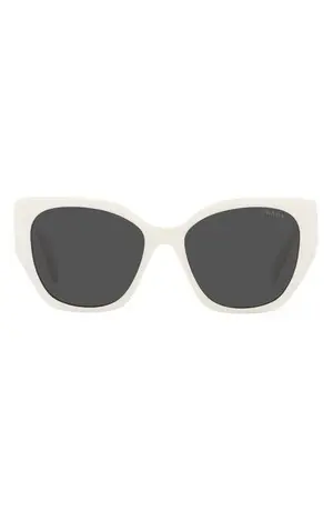 Prada Prada 50mm Rectangular Sunglasses Bone