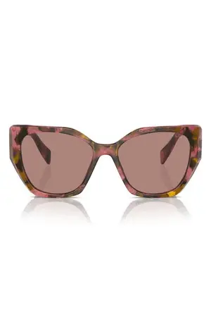Prada Prada 50mm Rectangular Sunglasses Lite Brown