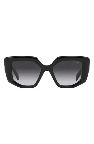 Prada 50mm Rectangular Sunglasses - Black