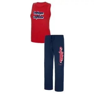 CONCEPTS SPORT Washington Capitals Muscle Tank Top And Pants Sleep Set - Navy