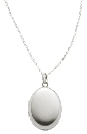 MADE BY MARY Oval Locket Necklace - Silver
