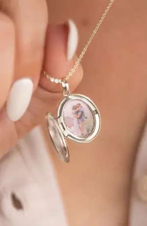 MADE BY MARY Oval Locket Necklace