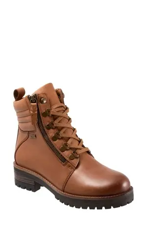 Softwalk Everett Lace-up Boots - Luggage Leather