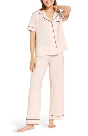 Eberjey Gisele Short Sleeve Pant Pajamas Sorbet/blackdnu