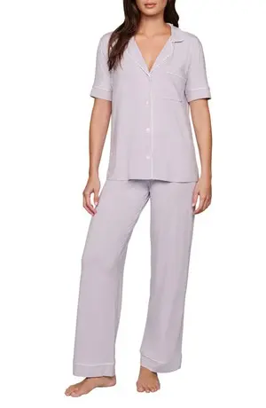 Eberjey Gisele Short Sleeve Pant Pajamas Thistle/ivory