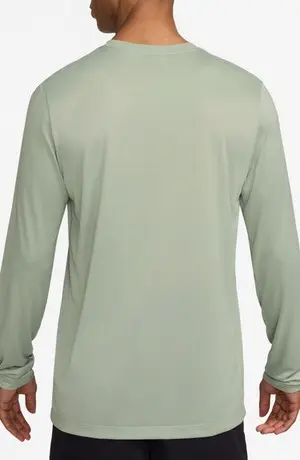 Nike Legend Long-sleeve Dri-fit Training T-shirt - Jade Horizon/white