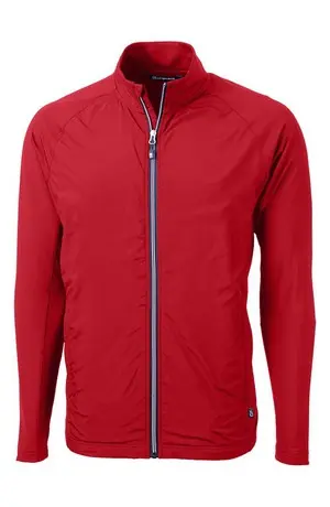 Cutter & Buck Adapt Knit Hybrid Full Zip Jacket - Red