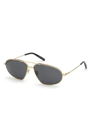 TOM FORD Bradford 63mm Oversize Pilot Sunglasses
