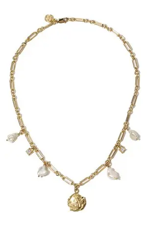 CHILD OF WILD Capri Keshi Pearl Charm Necklace