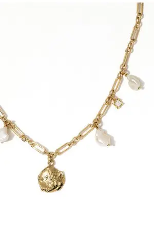 CHILD OF WILD Capri Keshi Pearl Charm Necklace