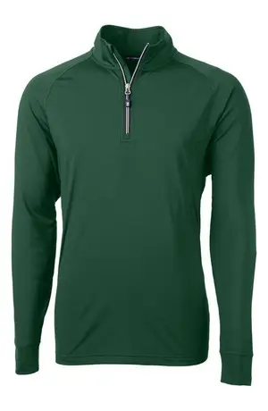 Cutter & Buck Adapt Knit Quarter Zip Pullover - Hunter