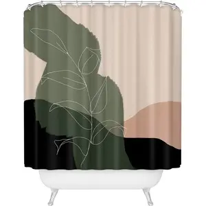 DENY DESIGNS Boho Print Shower Curtain - Beige