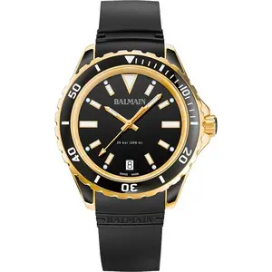 BALMAIN WATCHES Ophrys Dive Rubber Strap Watch - Black