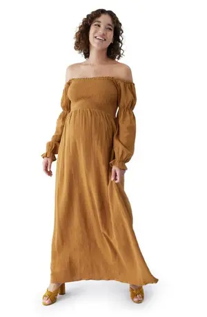 Ingrid & Isabel® Off The Shoulder Maternity Midi Dress