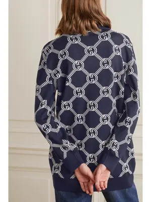 Gucci Reversible Jacquard-knit Wool-blend Cardigan