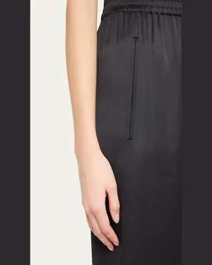 Giorgio Armani Silk Straight Leg Trousers