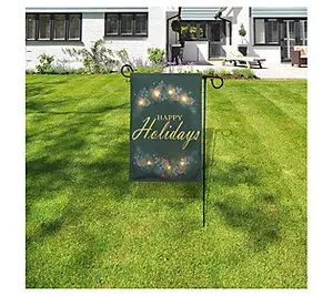 LUMABASE Lit Banner W/stand & Remote Control Appy Holidays