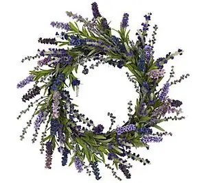 NEARLY NATURAL 20' Lavender Wreath By