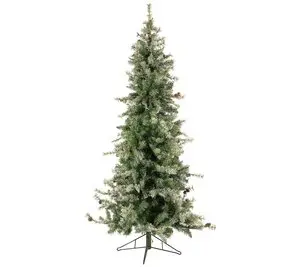 FRASER HILL FARM 7.5' Buffalo Fir Slim Faux Chr Stmas Tree - One-color