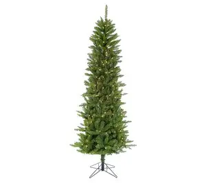 CHRISTMAS TIME 6.5' Prelit Winter Wonderland Slim Green Christ As Tree - One-color