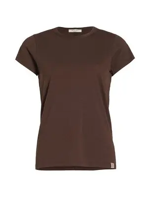 Rag & Bone Women's The Slub Cotton T-Shirt - Salute - Brown