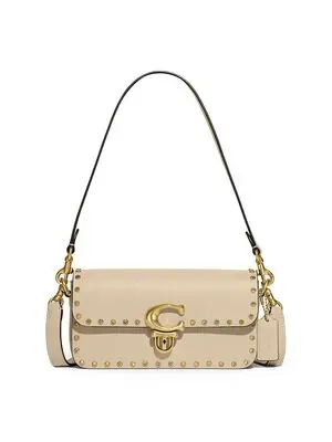 COACH Women's Studded Leather Shoulder Bag - Ivory - Ivory