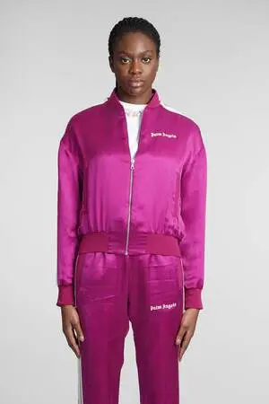 Palm Angels Bomber In Bordeaux Polyamide Polyester Bordeaux