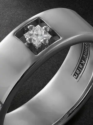SUZANNE KALAN 18-karat White Gold Diamond Ring - Silver