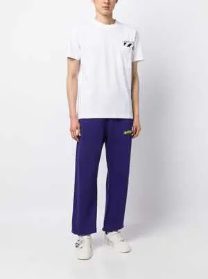 Off-White Diag-stripe Cotton T-shirt - White