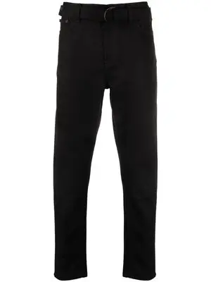 Off-White Indust Belted Slim-fit Jeans - Black