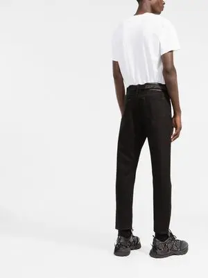 Off-White Indust Belted Slim-fit Jeans - Black